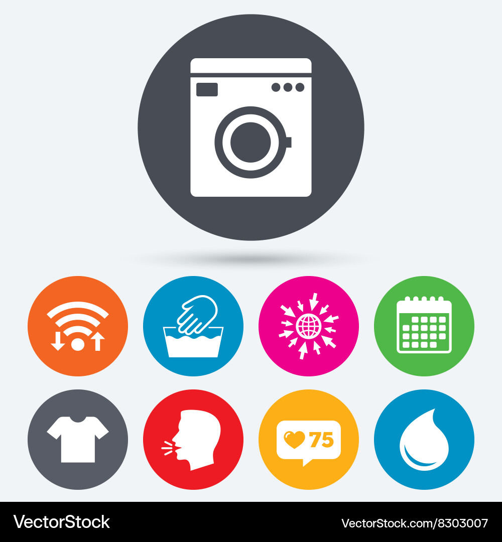 Wash Not Machine Wash Symbol Royalty Free Vector Image
