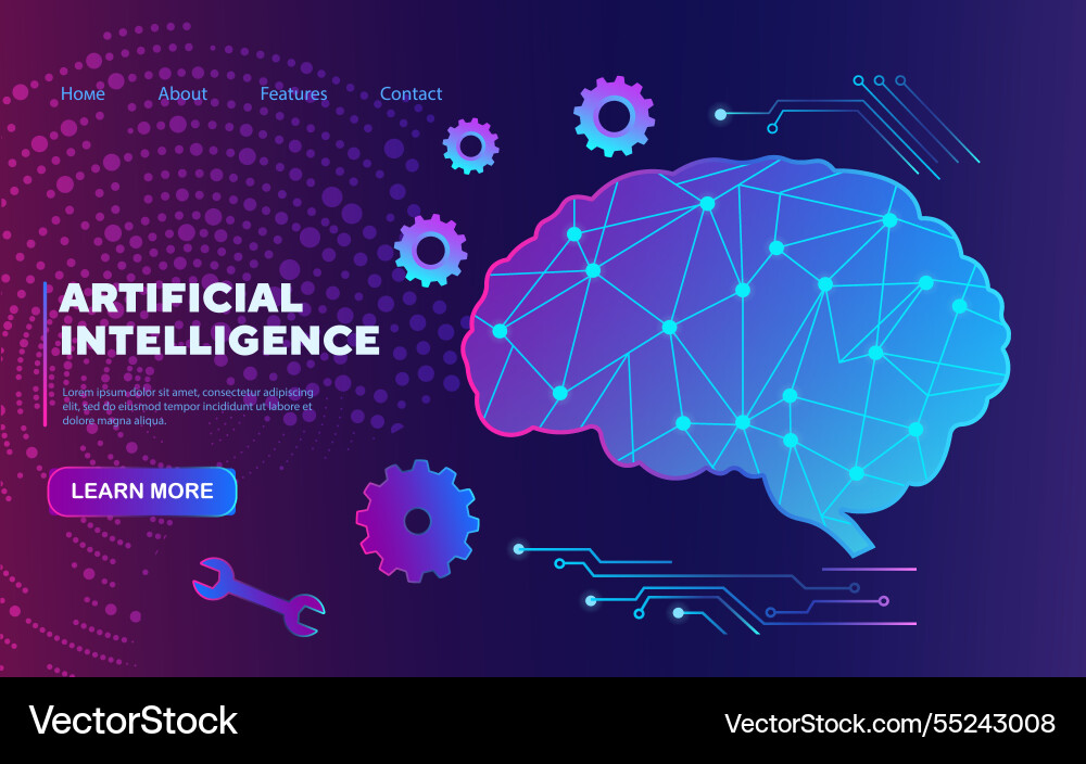 Artificial intelligence concept Royalty Free Vector Image