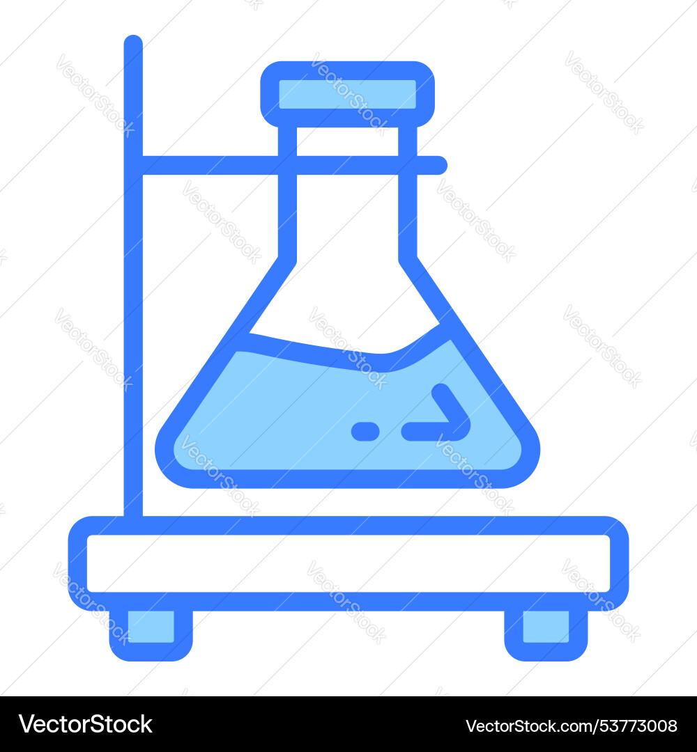 Beaker line icon school and education Royalty Free Vector
