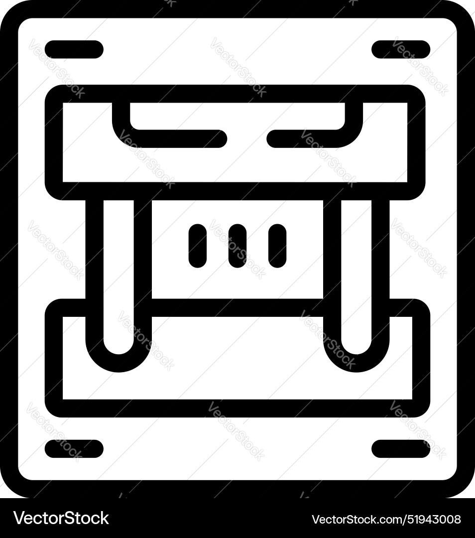 Electric fuse box icon outline protecting Vector Image