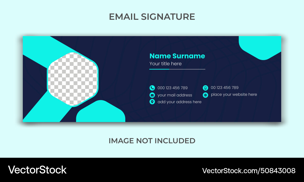 Email signature template or cover banner design Vector Image