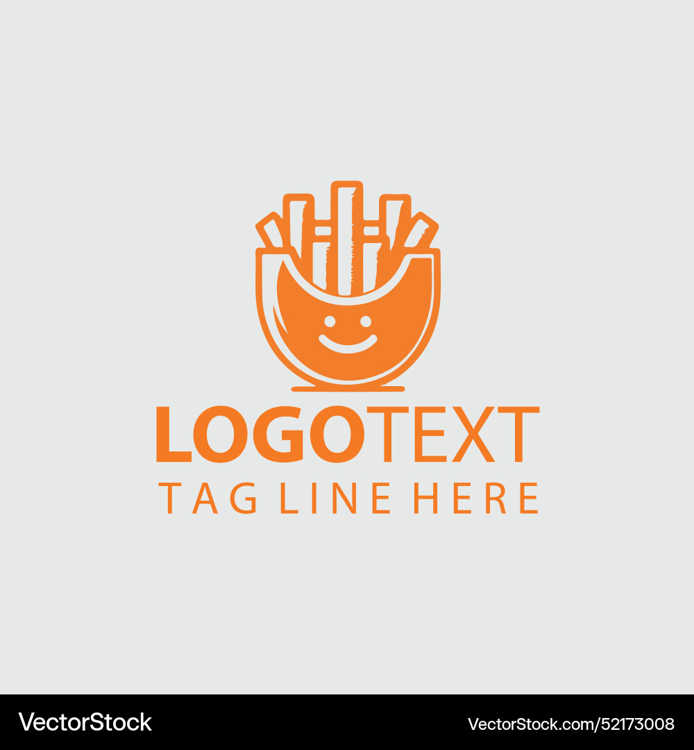 French fries logo Royalty Free Vector Image - VectorStock