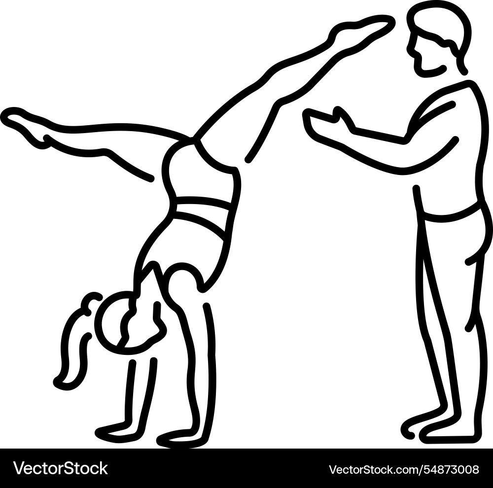 Gymnastic training Royalty Free Vector Image - VectorStock