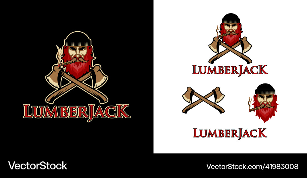 Lumberjack logo Royalty Free Vector Image - VectorStock