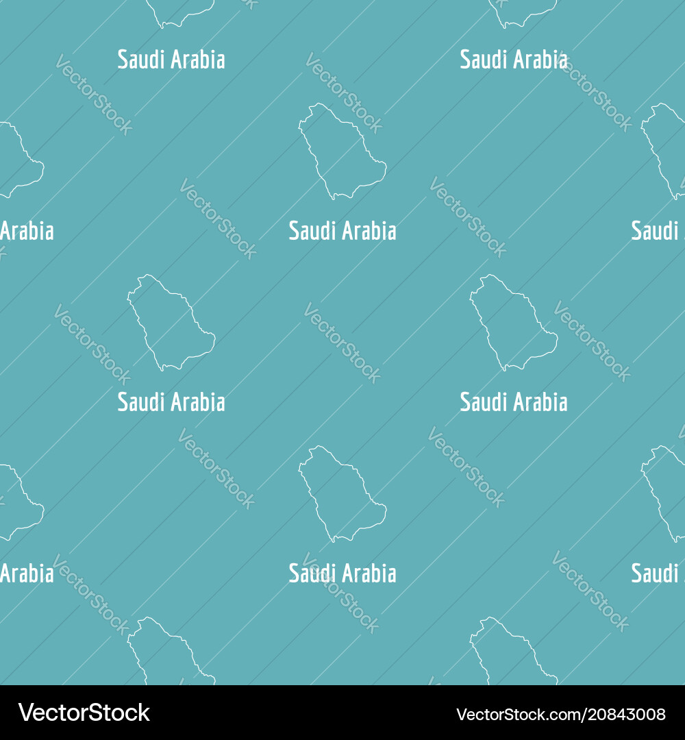 Saudi arabia map thin line simple Royalty Free Vector Image
