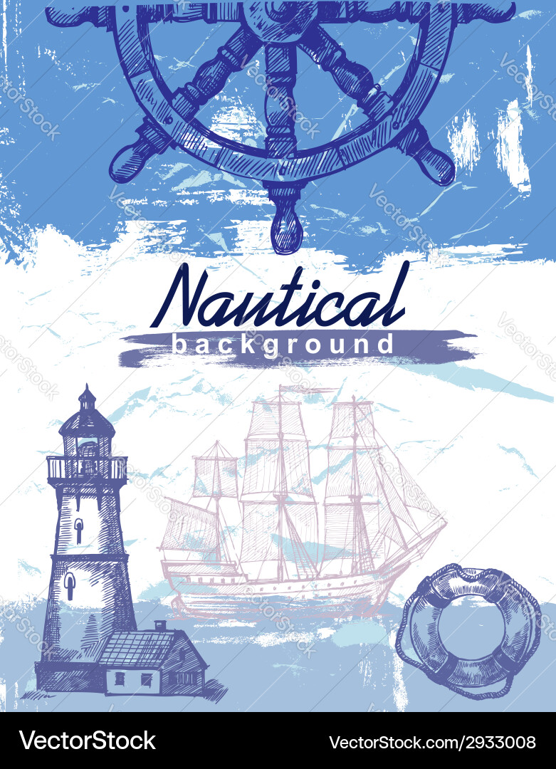 Sea elements Royalty Free Vector Image - VectorStock