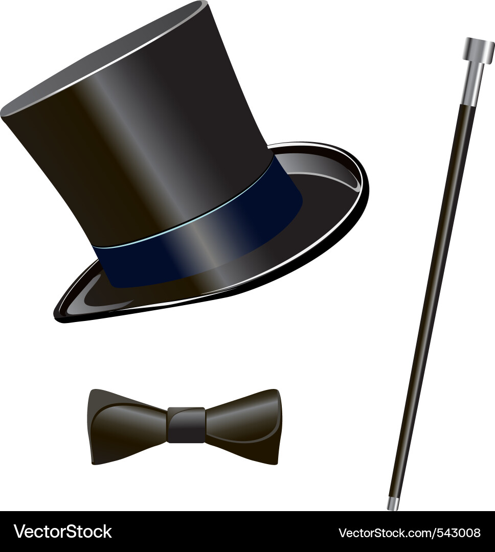 Top hat Royalty Free Vector Image - VectorStock