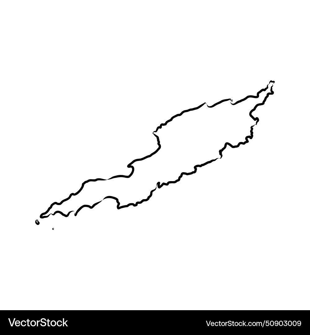 Anguilla map scribble sketch islands Royalty Free Vector