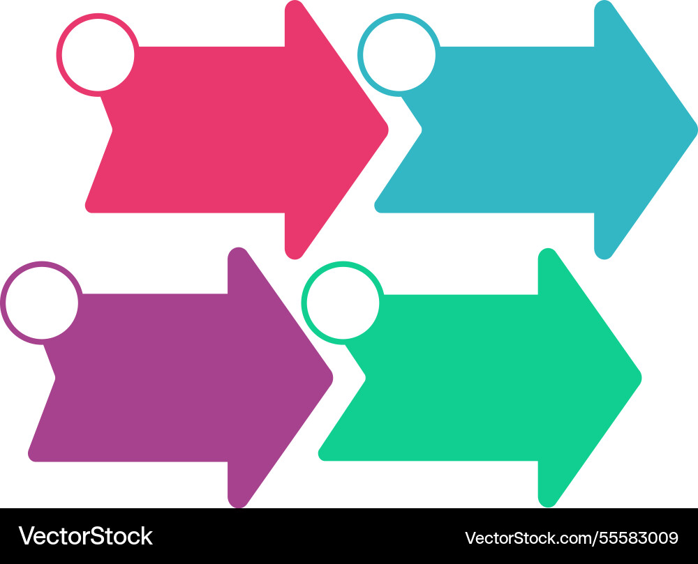 Arrow box navigation flowchart icon Royalty Free Vector