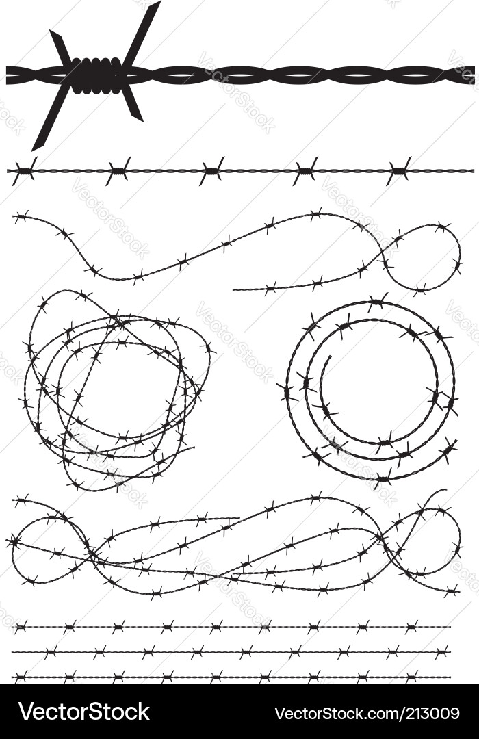 Barbed Wire Fence Royalty Free Vector Image - VectorStock