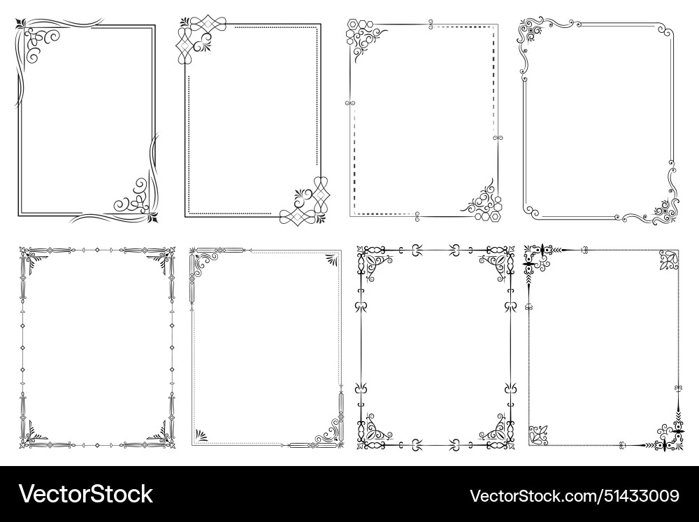Corner frame border Royalty Free Vector Image - VectorStock