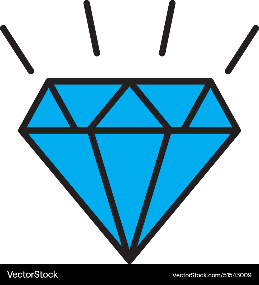Diamond icon design template isolated Royalty Free Vector