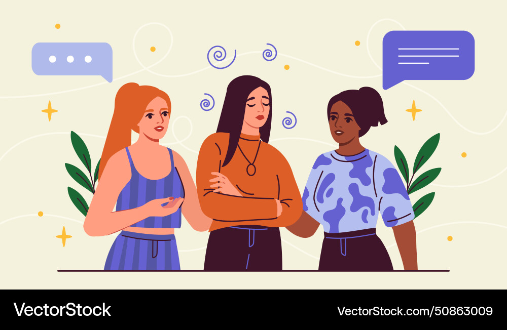 Friendly support concept Royalty Free Vector Image Friendly support concept Royalty Free Vector Image