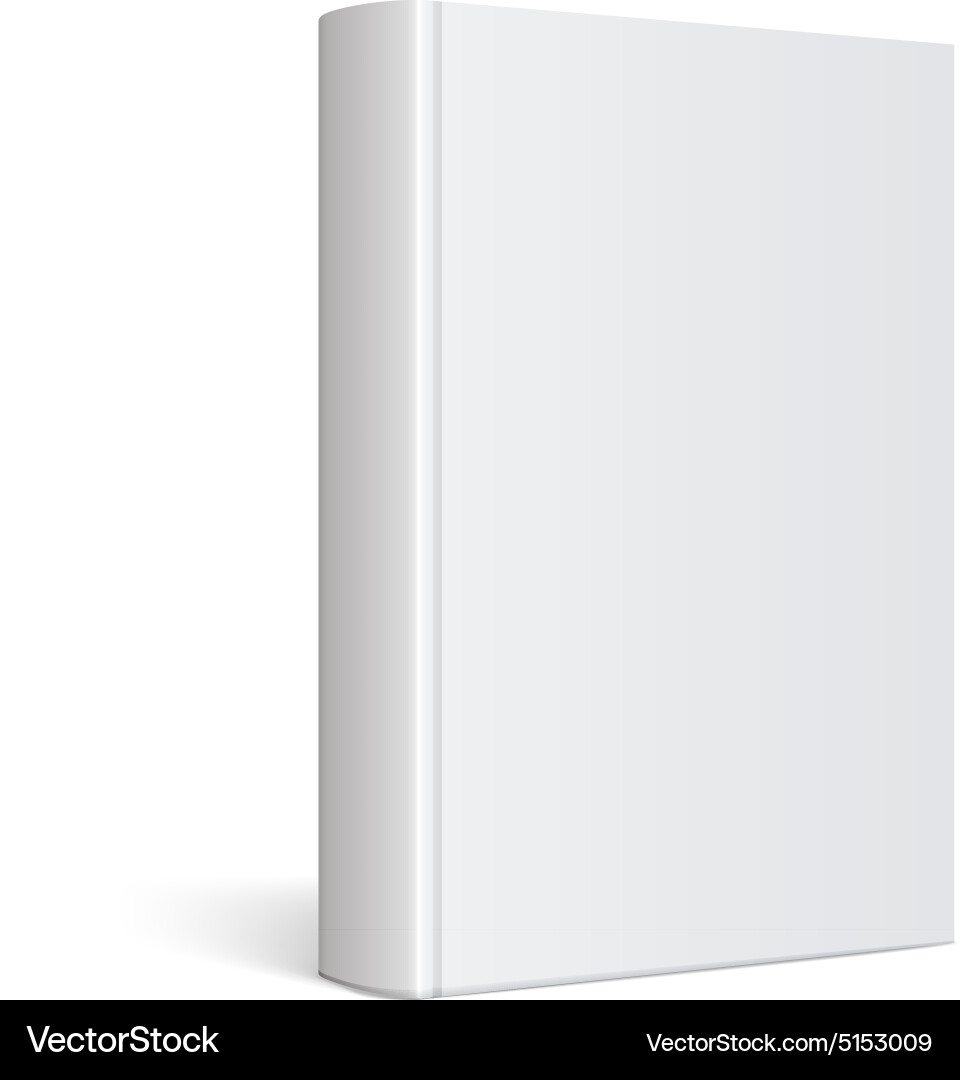 Light realistic blank book cover Royalty Free Vector Image