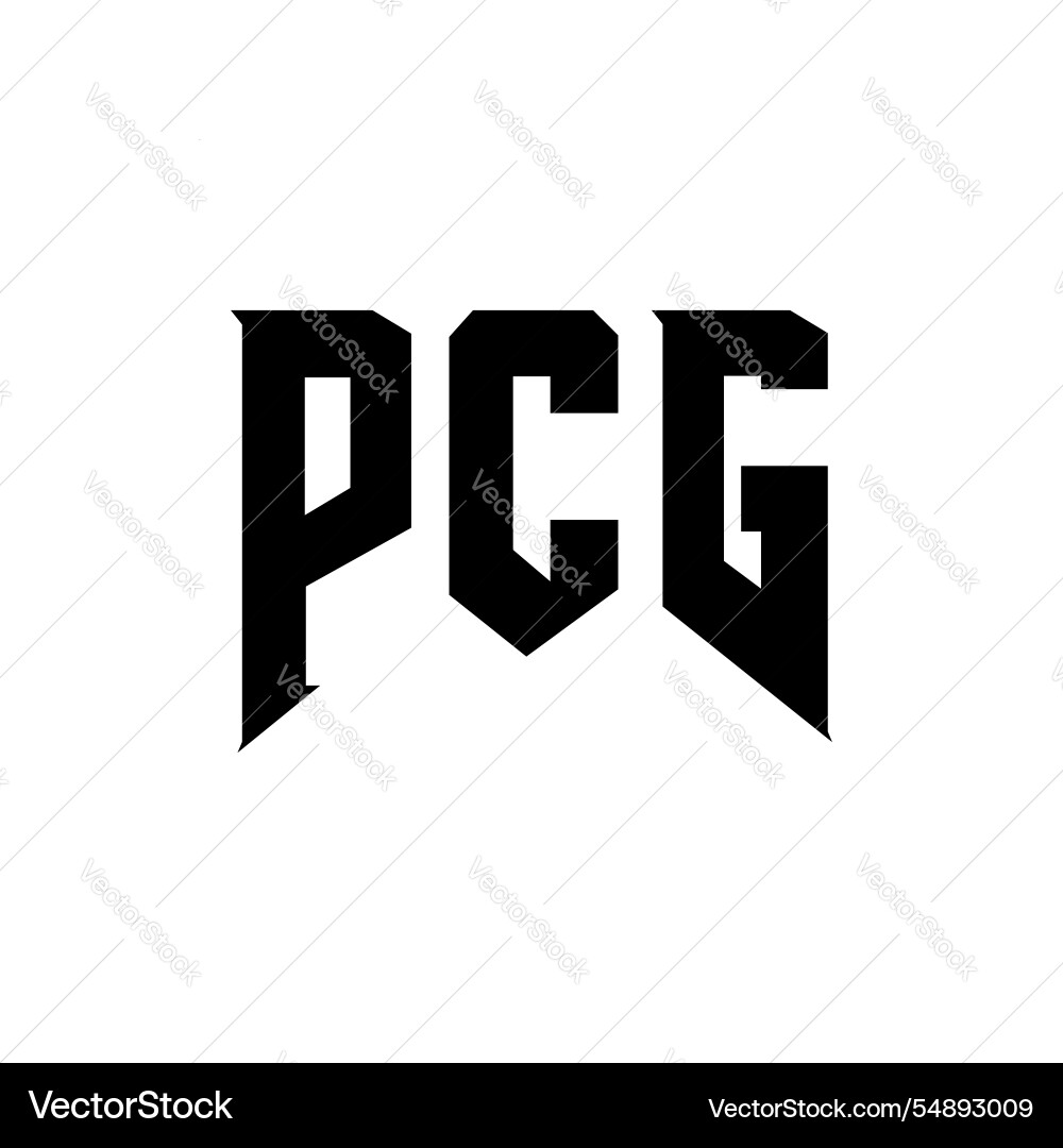 Pcg letter logo design for technology company Vector Image