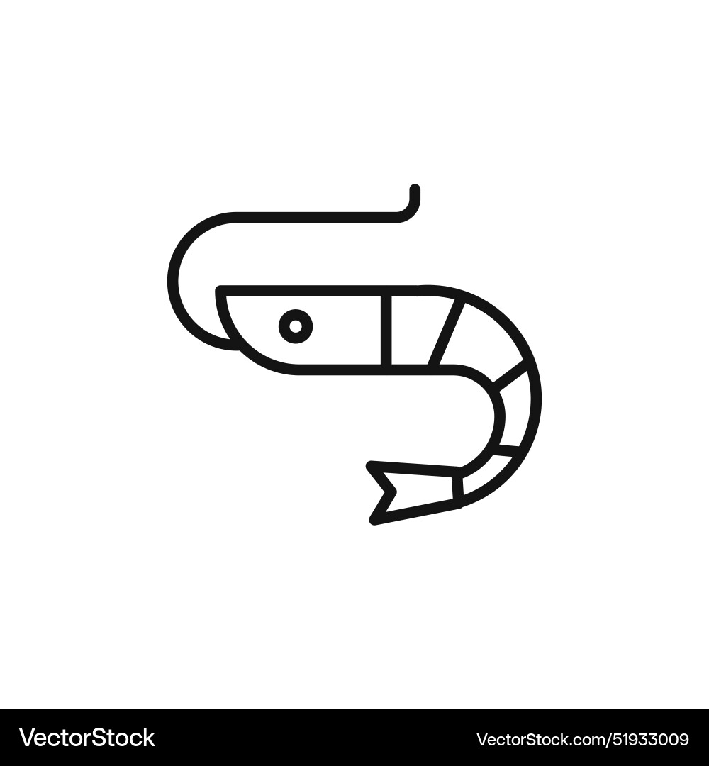 Shrimp icon collection seafood delicacy for Vector Image