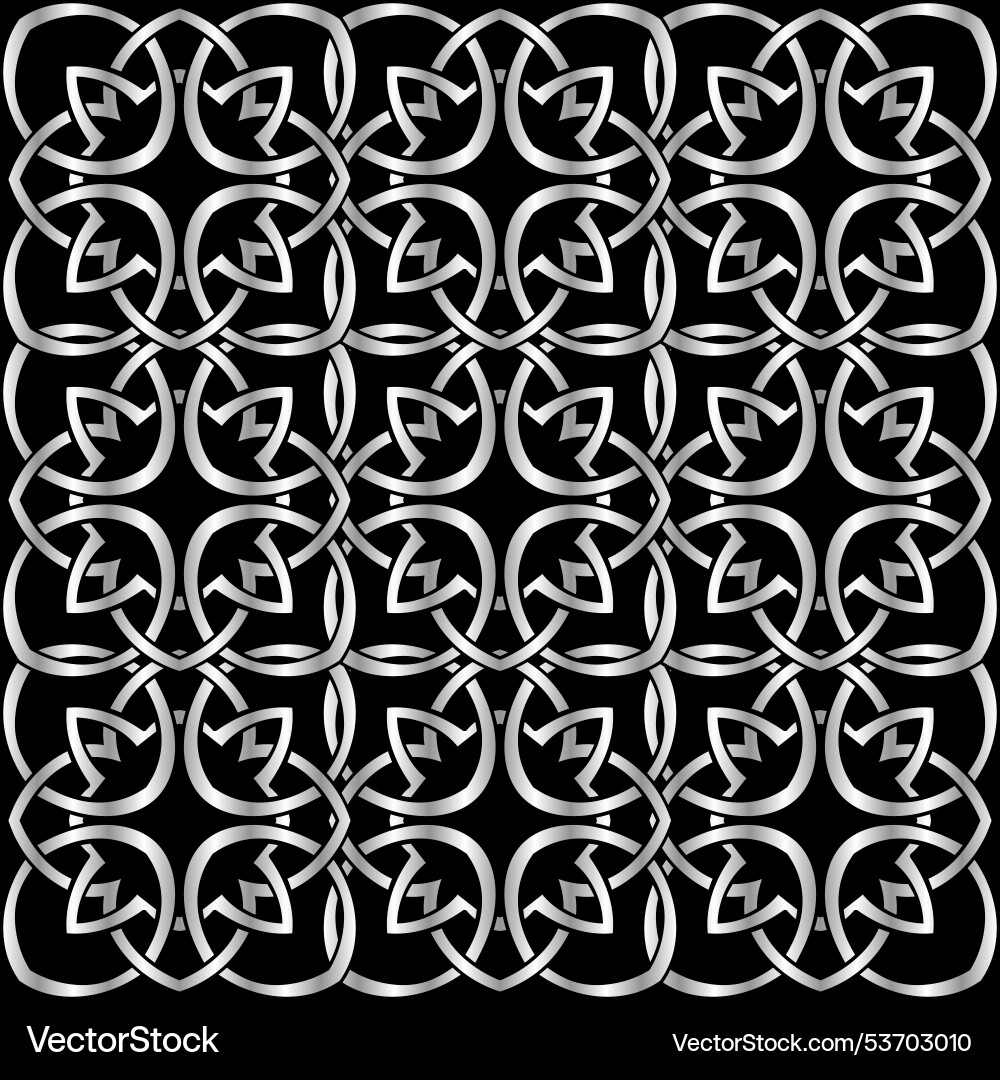 3d luxury siver grid arabesque style seamless Vector Image