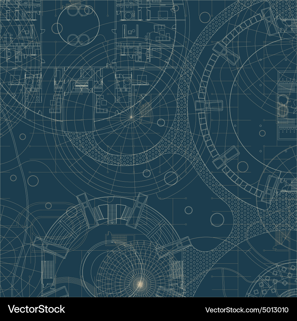 Blueprint architectural plan Royalty Free Vector Image