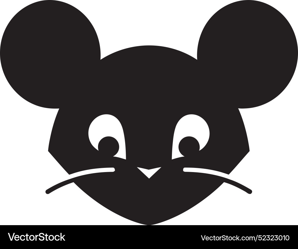 Elegant ebony black mouse stained intrica Vector Image