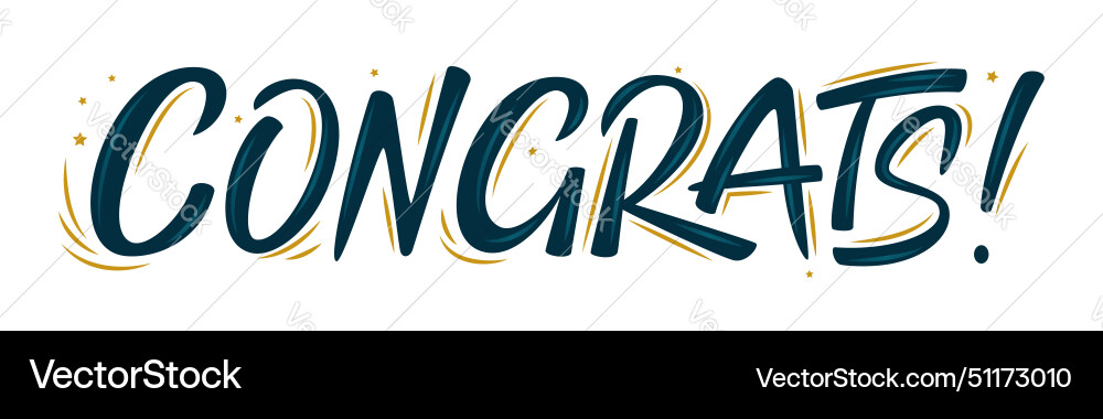 Ink lettering greeting sign handwritten modern Vector Image