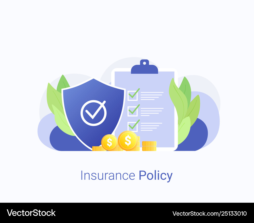 Insurance policy concept Royalty Free Vector Image