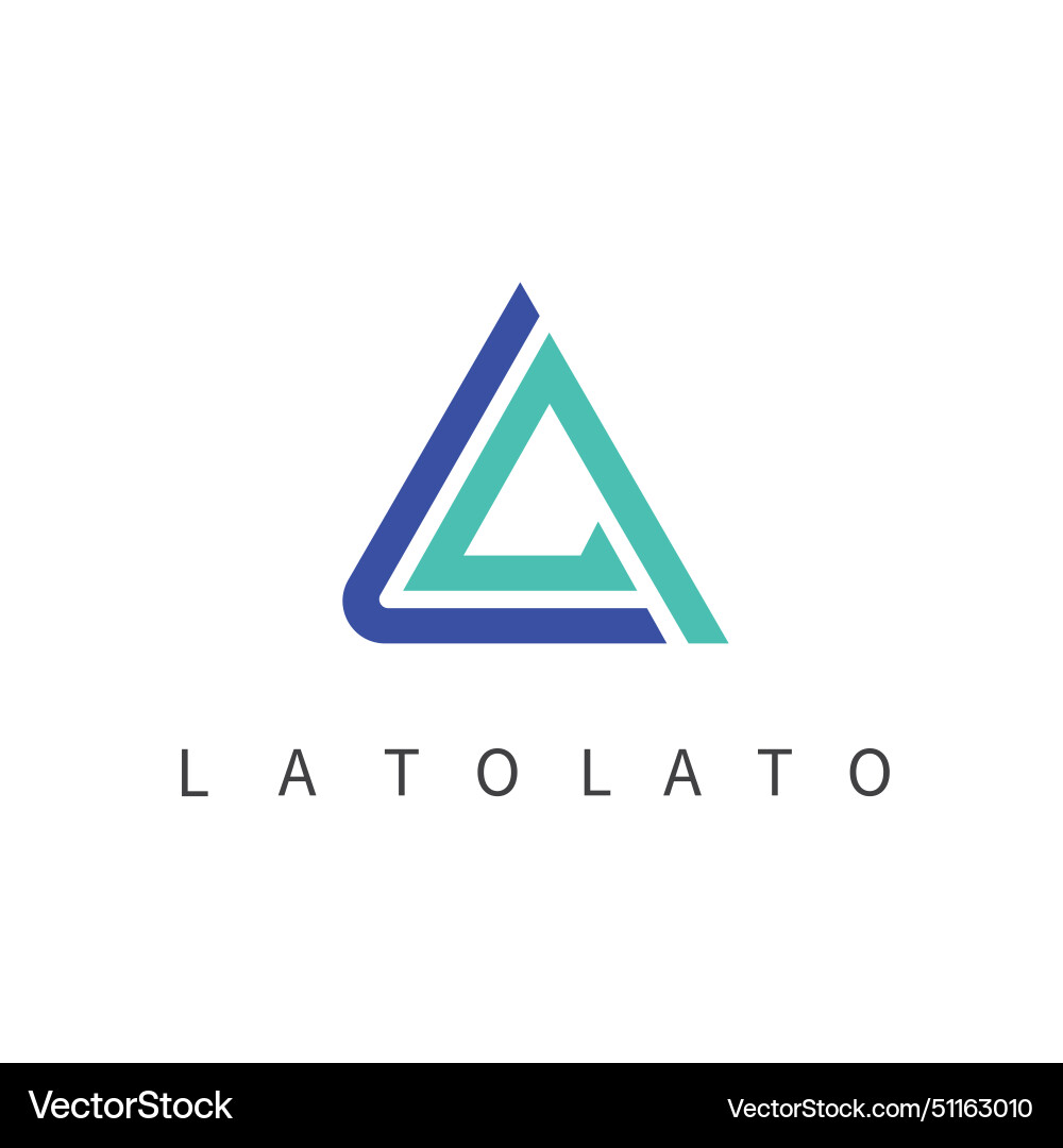La letter triangle icon concept design template Vector Image