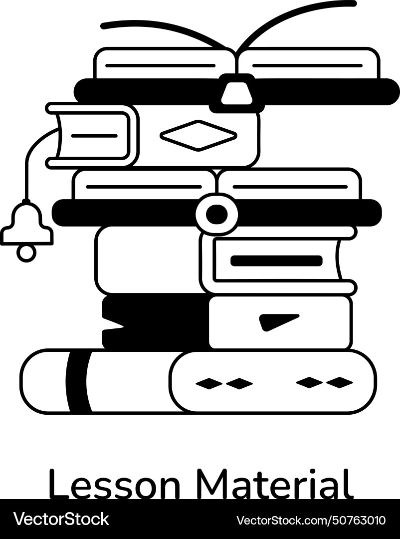 Lesson material Royalty Free Vector Image - VectorStock