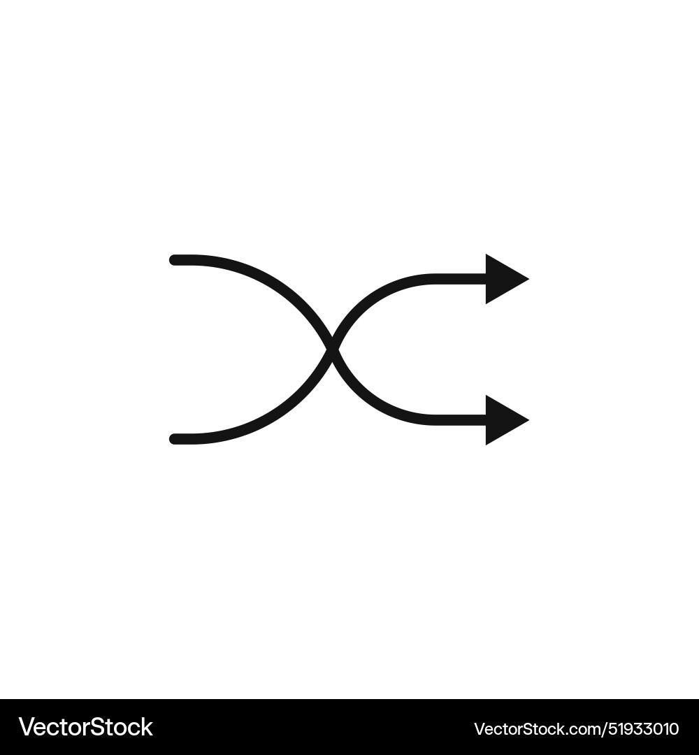 Random shuffle icon perfect for music Royalty Free Vector