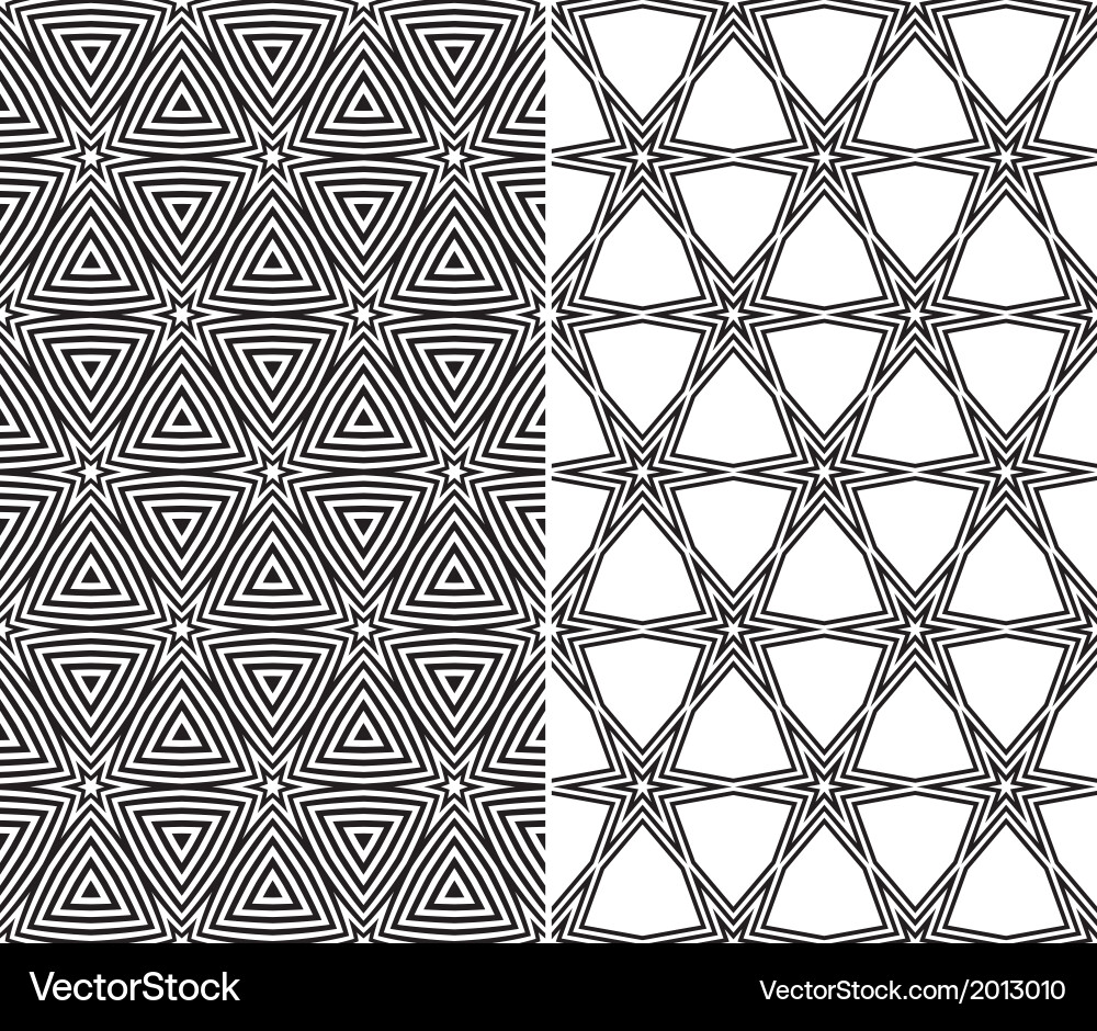 Seamless starry patterns Royalty Free Vector Image