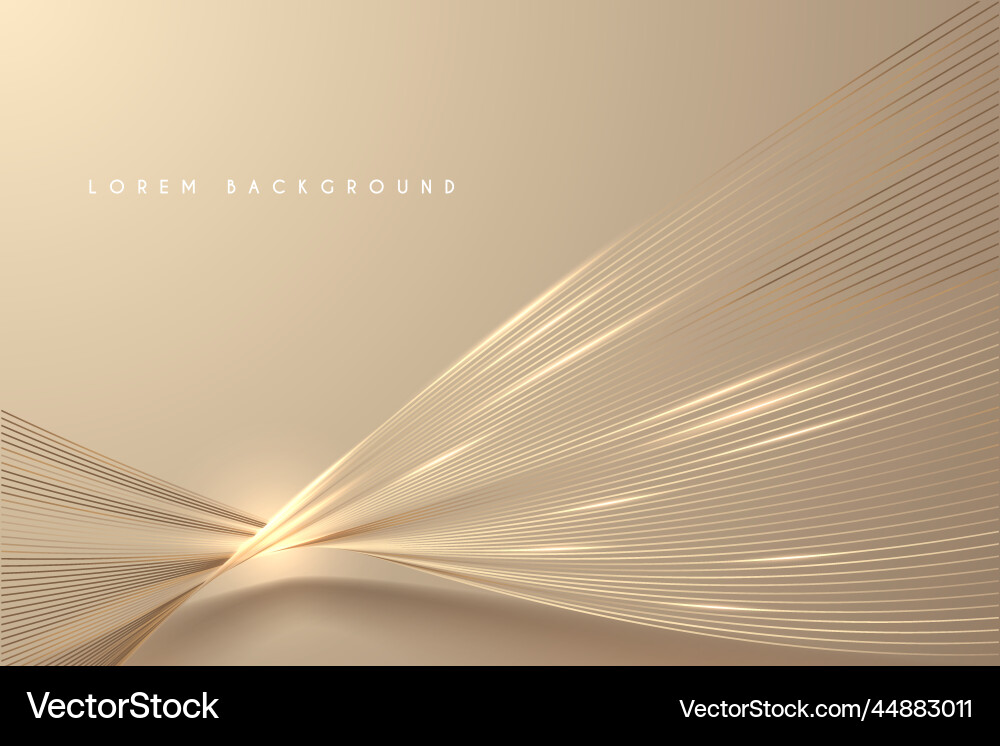 Abstract gold light threads background Royalty Free Vector