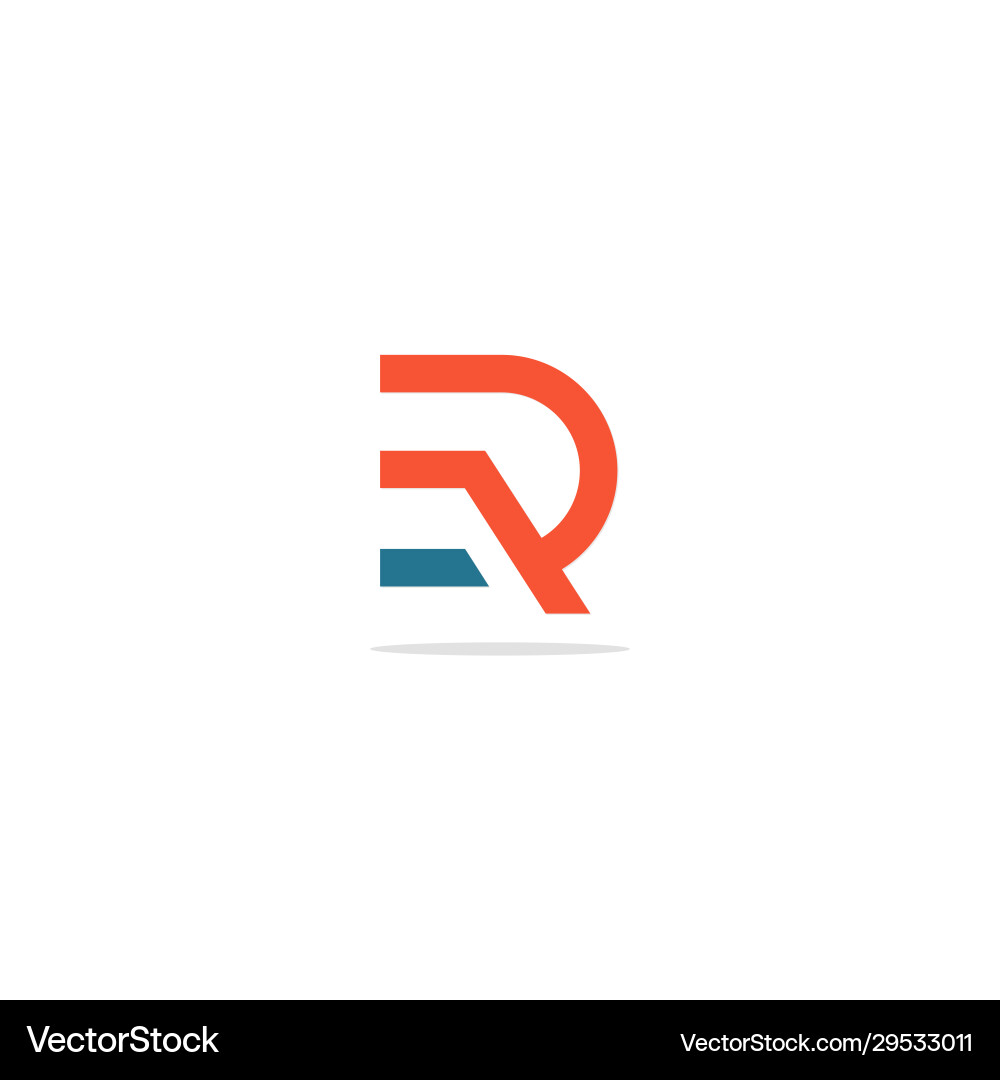 Abstract line r initial logo Royalty Free Vector Image