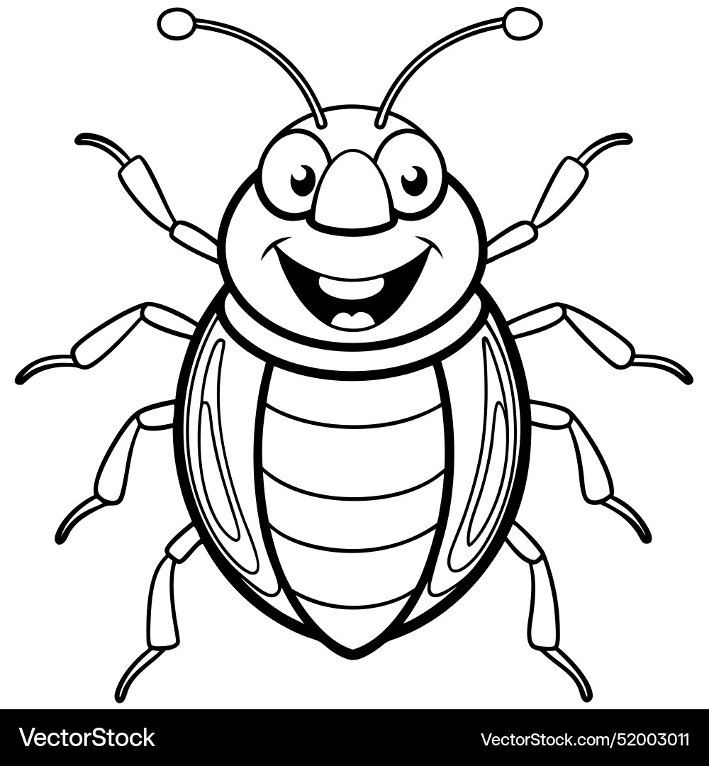 Common beetle bug smiles icon Royalty Free Vector Image