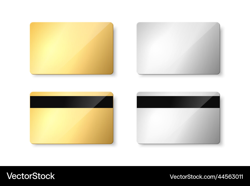 Golden and silver gift card certificate Royalty Free Vector