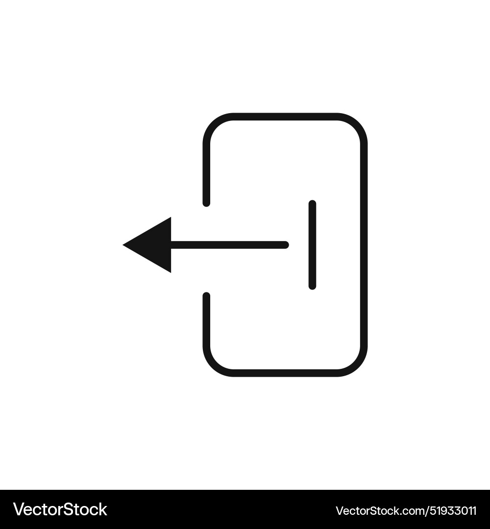 Logout sign out icon ideal for exiting Royalty Free Vector