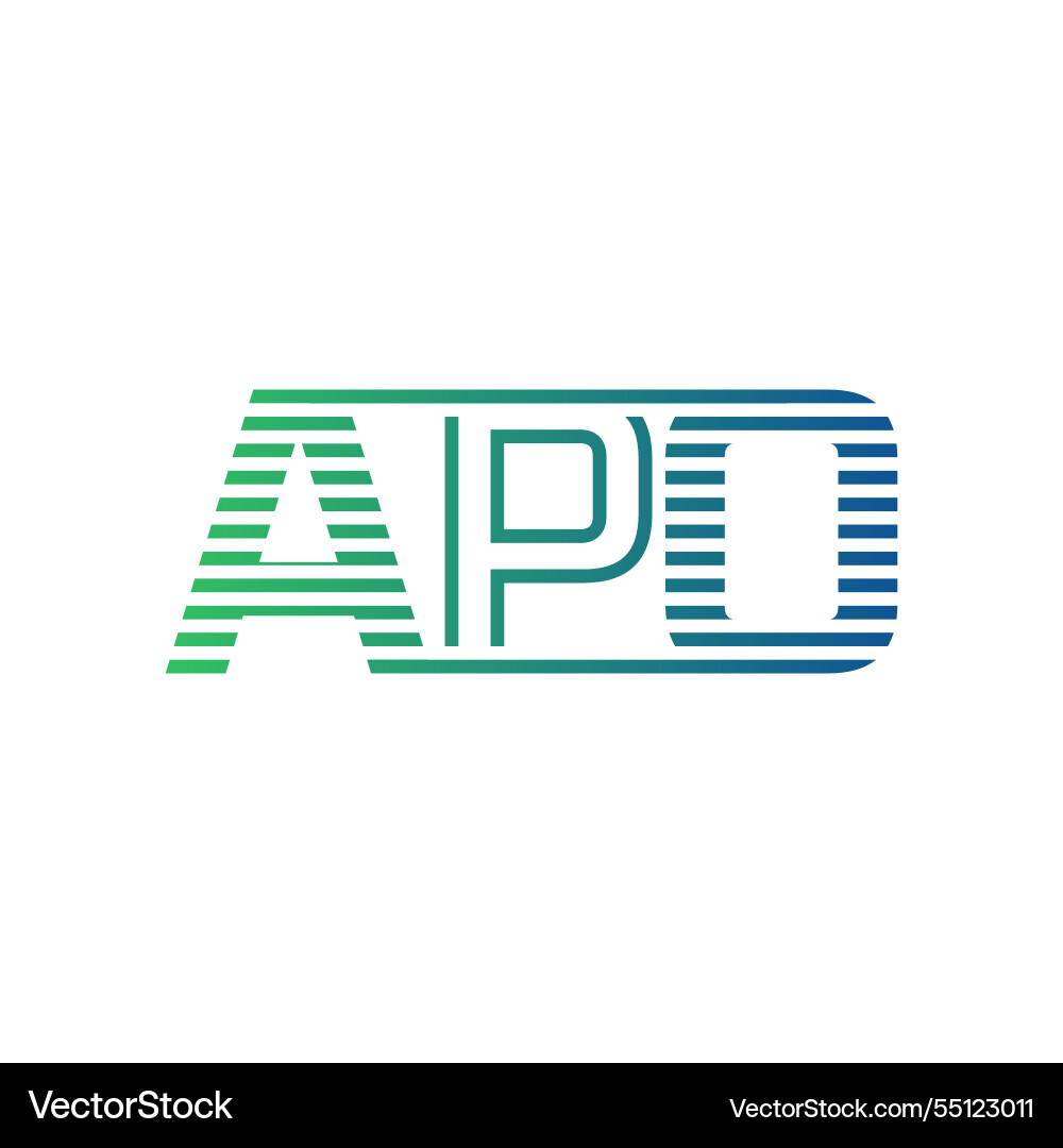 Modern apo logo design letter minimalist – Royalty-Free Vector ...