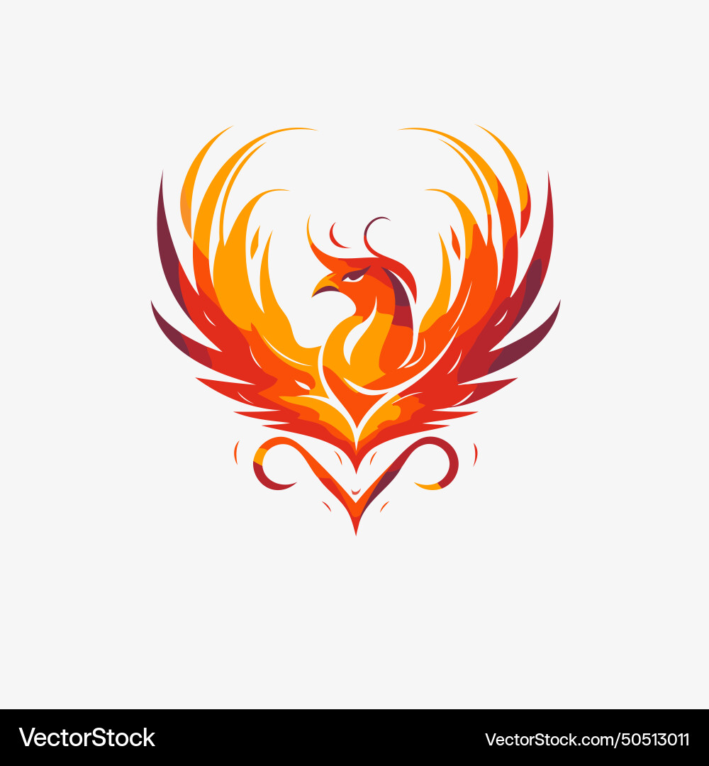 Phoenix logo design template logotype for sport Vector Image