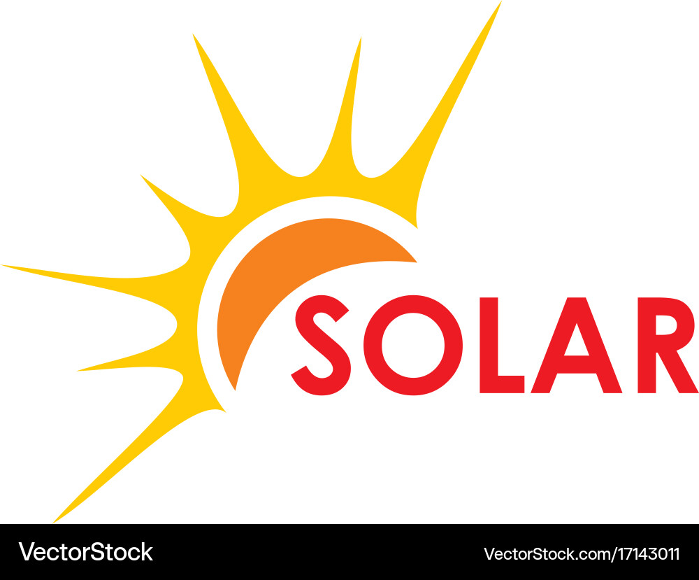Solar energy abstract logo Royalty Free Vector Image