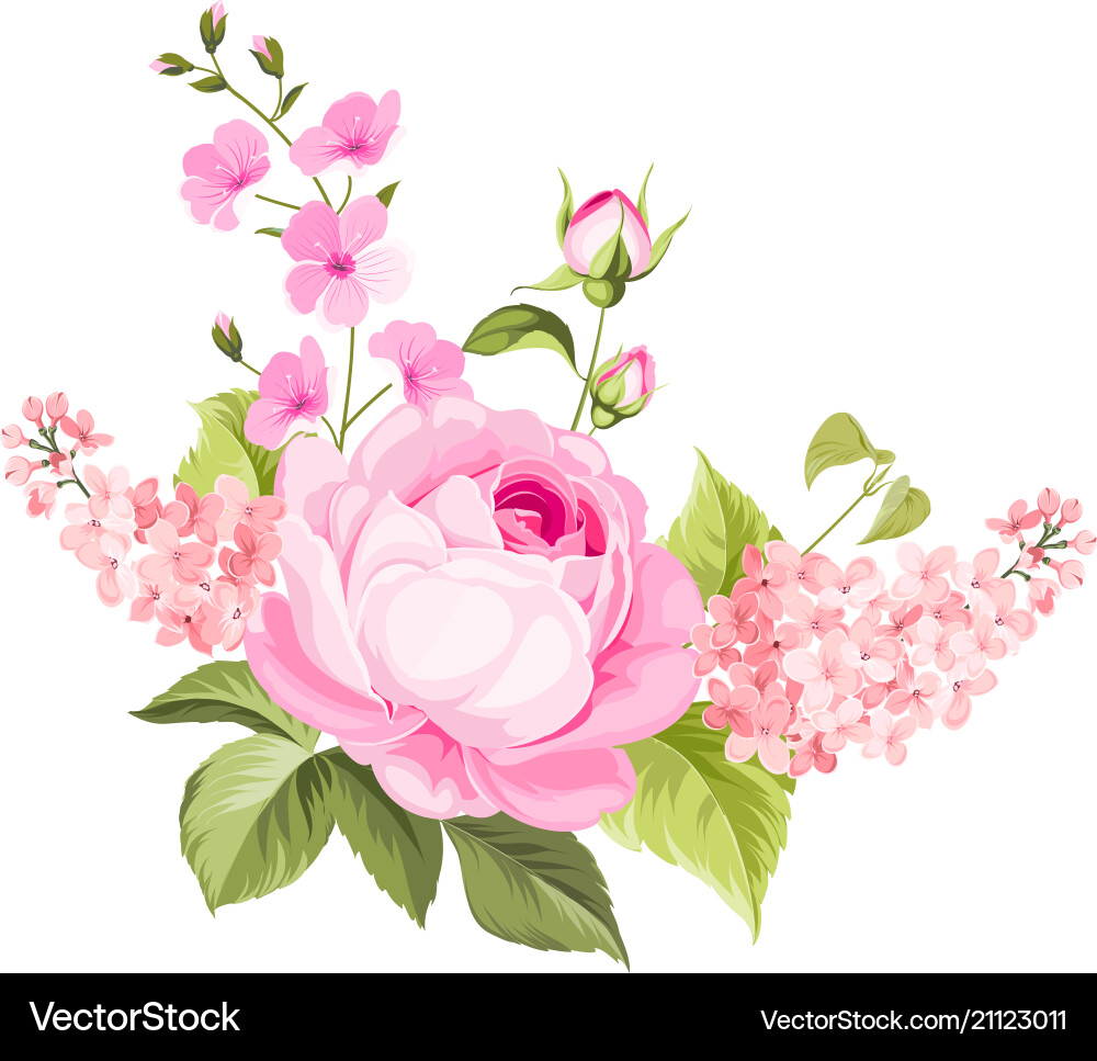 Spring flowers bouquet Royalty Free Vector Image