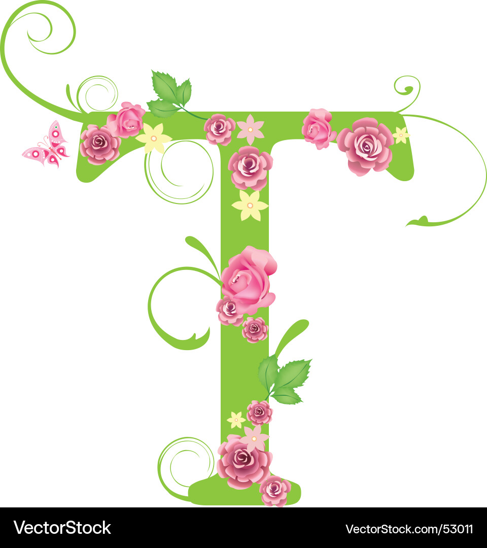T Royalty Free Vector Image - VectorStock