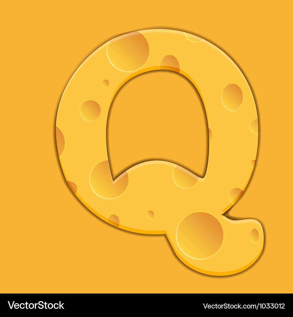 Alphabet Cheese Letters Royalty Free Vector Image