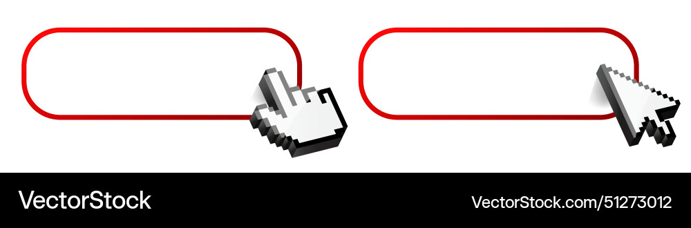 Click Cursor Button Computer Mouse Pointer Vector Image