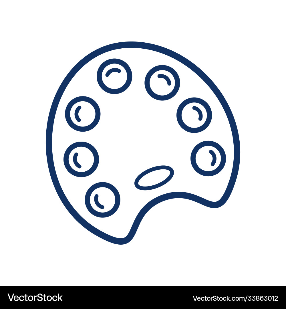 Color palette icon on white background Royalty Free Vector