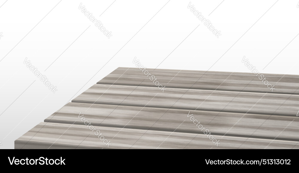 Grey wood table top surface with corner angle view
