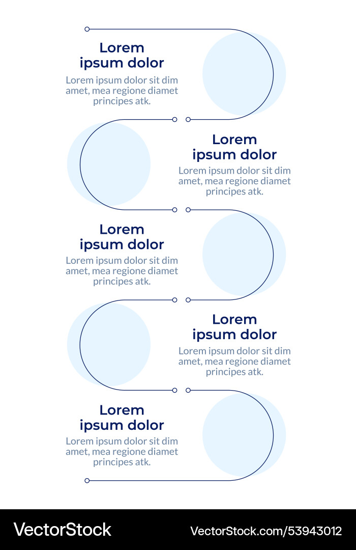 Process flow infographic vertical sequence Vector Image