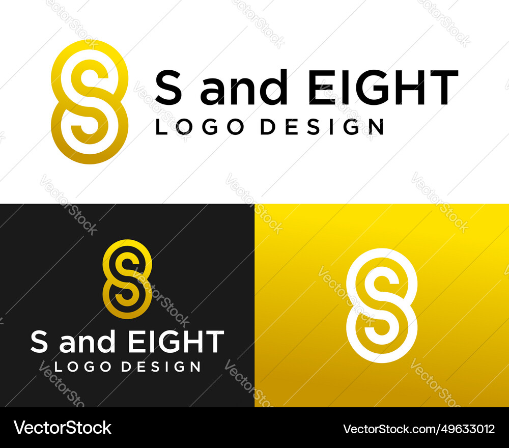 S 8 logo Royalty Free Vector Image - VectorStock