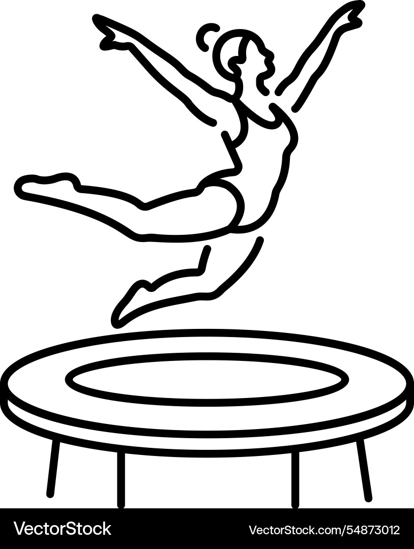 Trampoline jump Royalty Free Vector Image - VectorStock