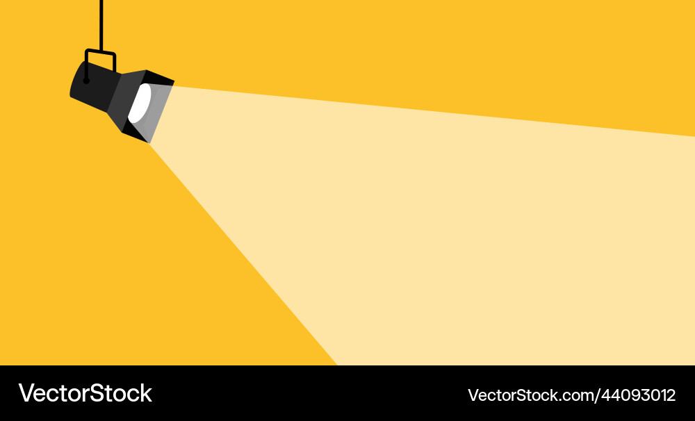 Yellow Spotlight Banner Royalty Free Vector Image