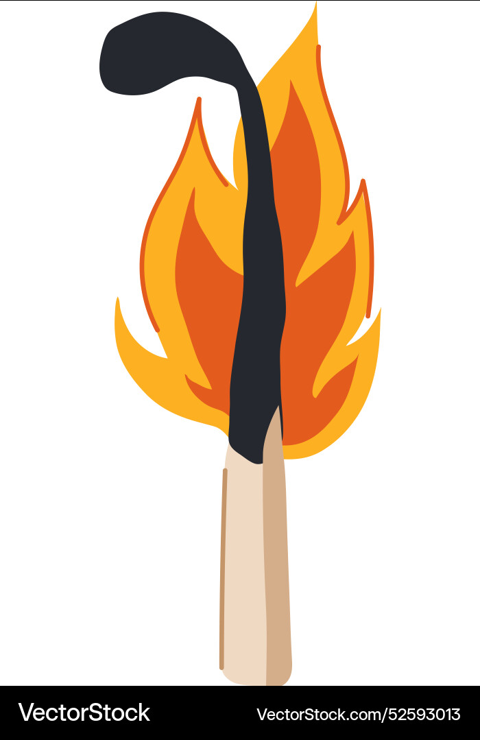 Employee burning match cartoon Royalty Free Vector Image