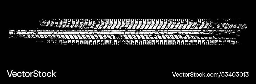 Grunge tire track wheel braking marks white Vector Image