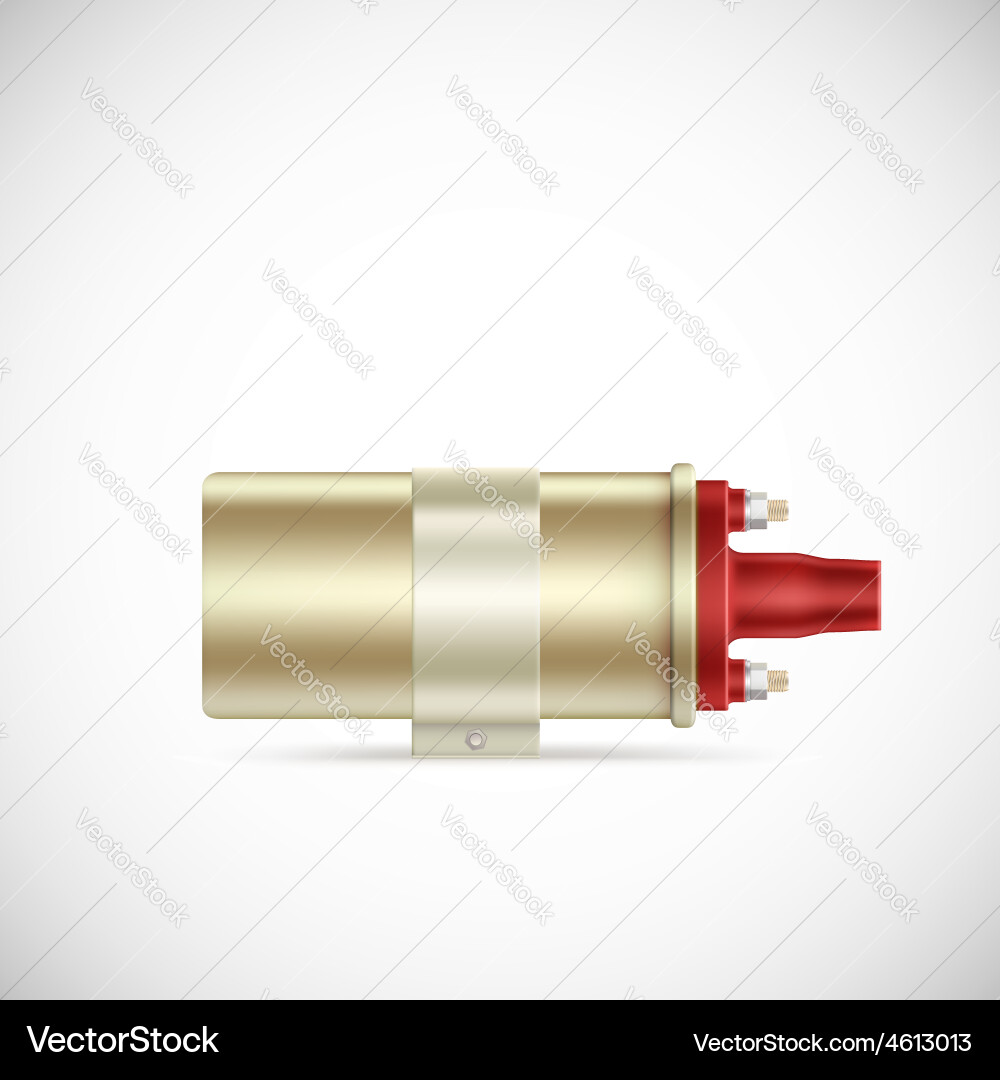 Igniter coil car part Royalty Free Vector Image